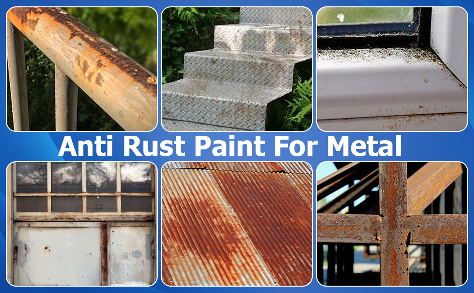 Weatherproof Rust Converter Paint for Metal, 10.58 Oz 4-in-1 rust ...