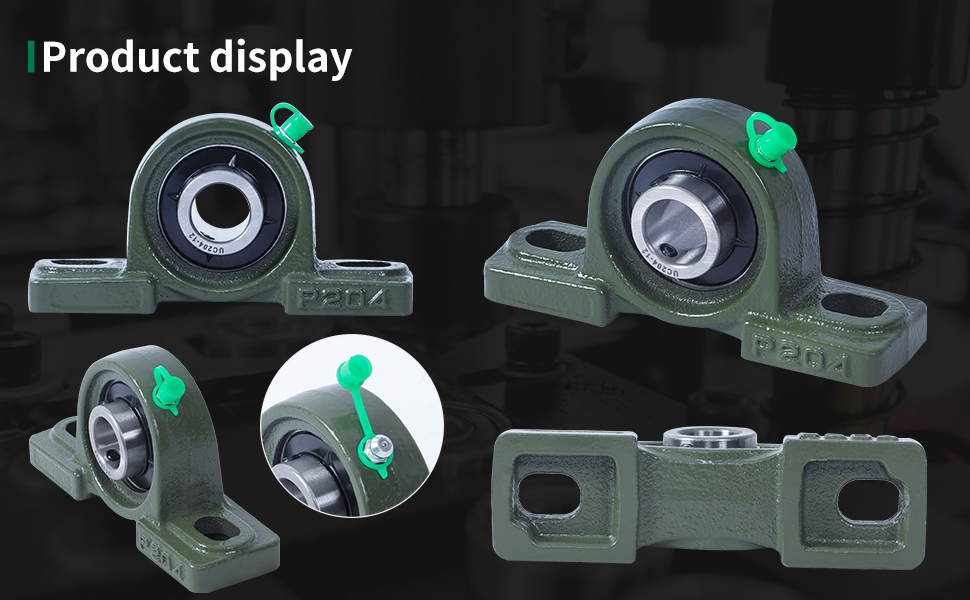 Donepart UCP204-12 Pillow Block Bearing, 3/4" 2 Hole Mount Flange Bearing, 3/4 inch Bore Bearing ...