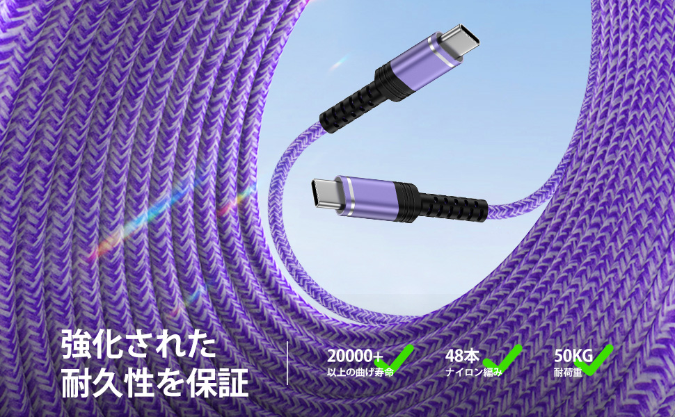 Amazon.co.jp: ANNIBER USB Type C ケーブル iphone16 60W急速充電【0.9m+1.8m/2本セット】 PD対応 携帯充電ケーブル USB-C ...