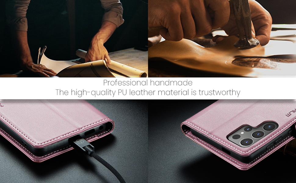 Amazon.com: FLIPALM for Samsung Galaxy S24 Ultra Wallet Case with RFID Blocking Credit Card ...