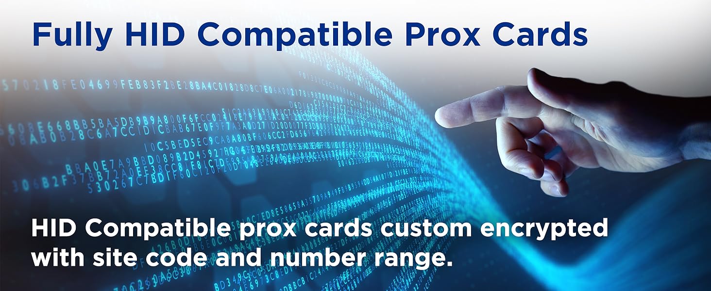 Amazon.com : Custom Programmed Compatible HID Prox Cards - Free Custom Logo Printing Included ...