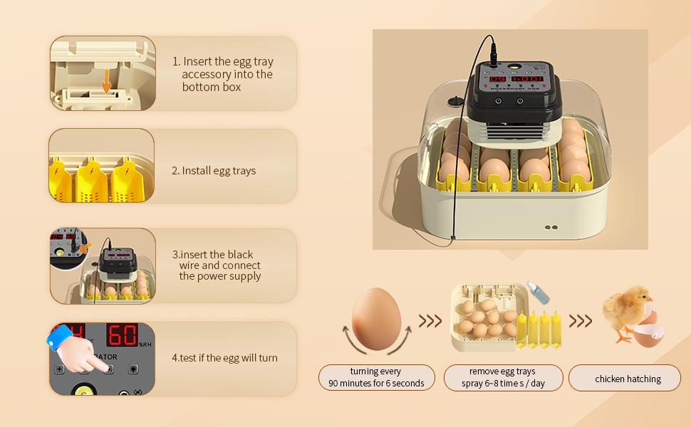 Amazon.com: Chalixion Chicken Incubators for Hatching Eggs,16 Egg Incubator with Automatic ...