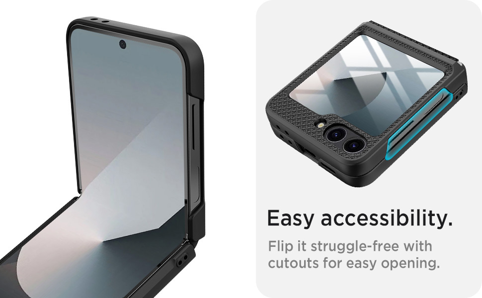 Miimall Case for Samsung Galaxy Z Flip 5, Textured Anti-Slip Case with Built-in Screen Protector ...