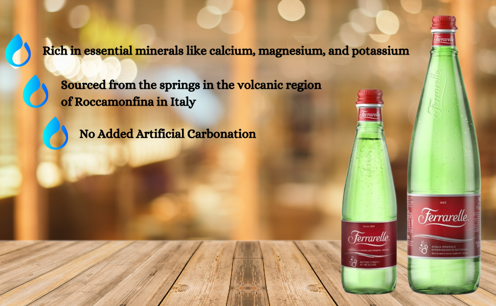 Amazon.com: Ferrarelle - Sparkling Natural Mineral Water - 750 mL (6 Glass Bottles) : Grocery ...