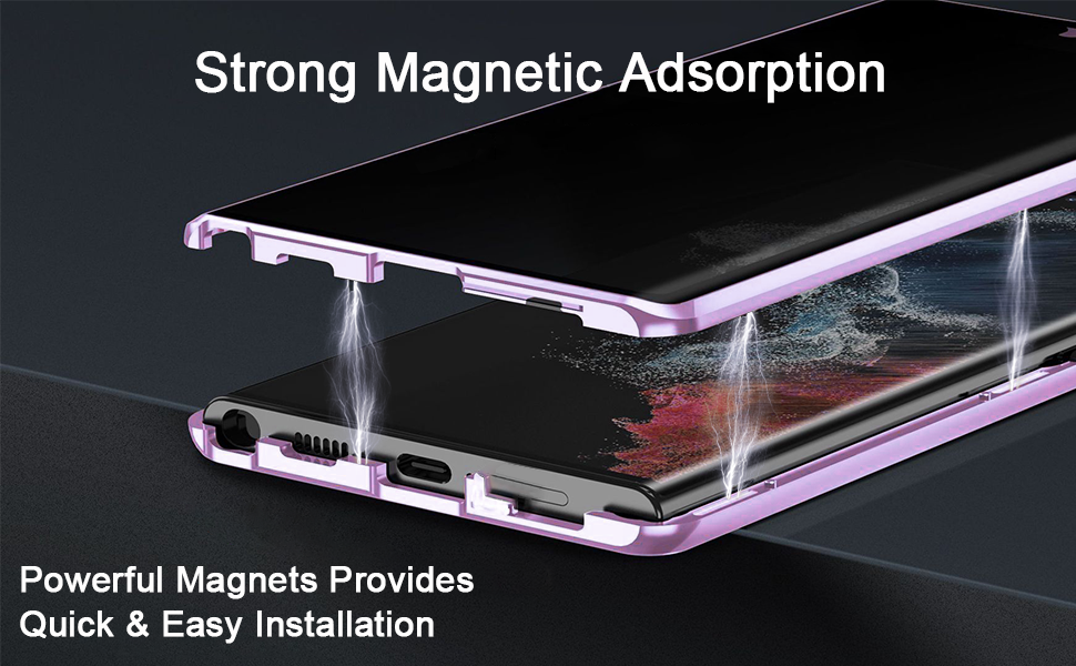 Amazon.com: Privacy Magnetic Case for Samsung Galaxy S25 Ultra, Anti peep Magnetic Adsorption ...