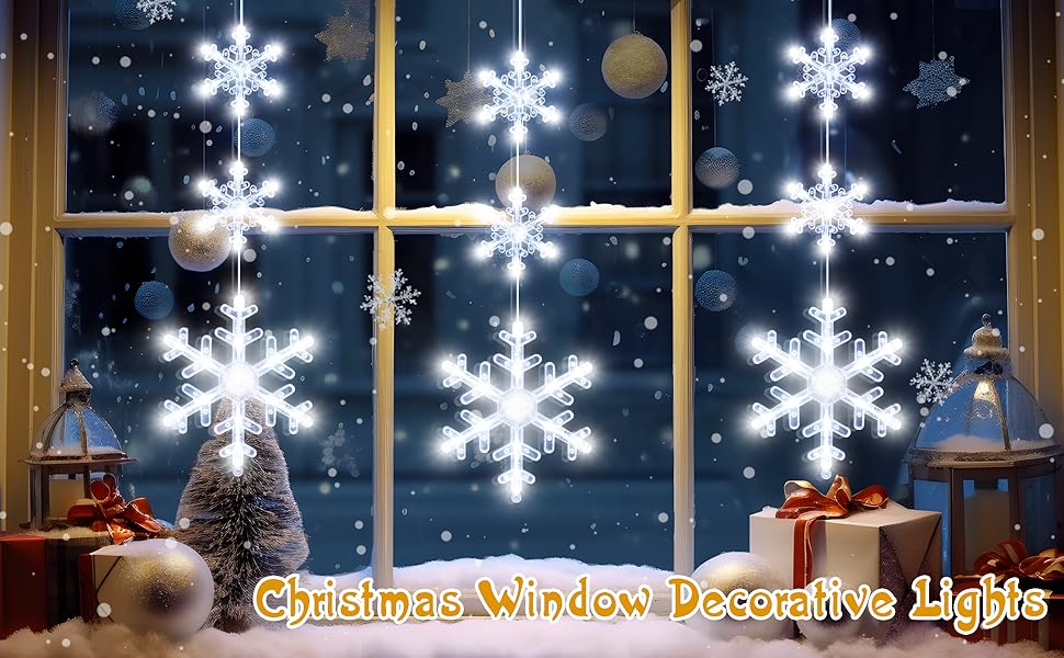 Amazon.com: LYUBASA Timer 3Pack Christmas Window Lights Decorations ...