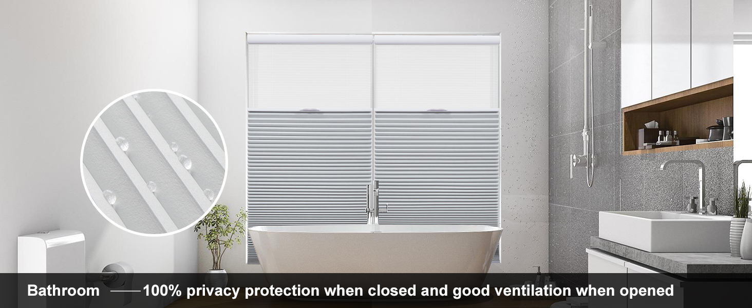 Persilux Custom Size Cellular Shades Top Down Bottom Up Cordless Light Filtering Honeycomb ...