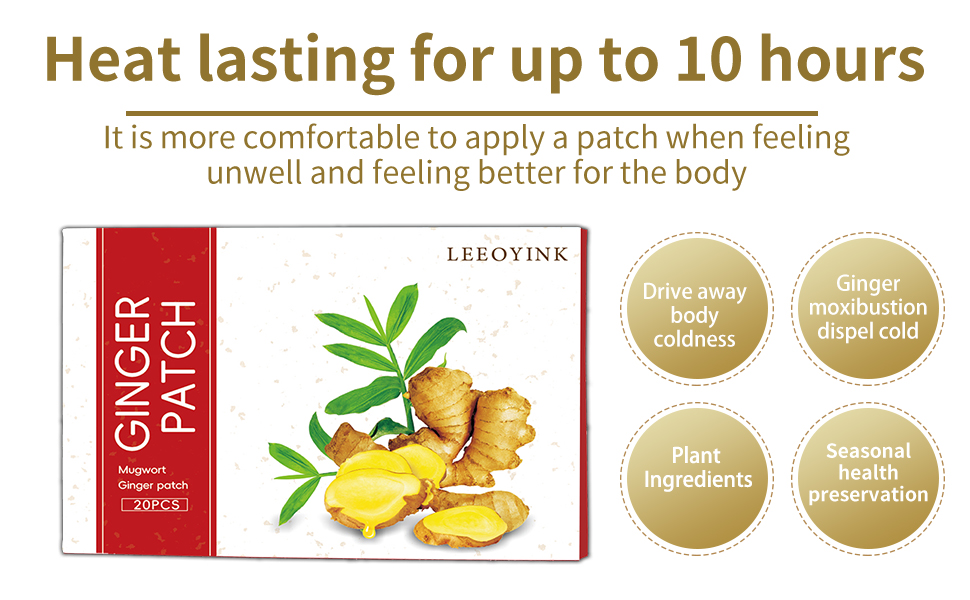 Amazon.com: (100 pcs) Ginger Patch Moxibustiont hot Compress to dispel ...