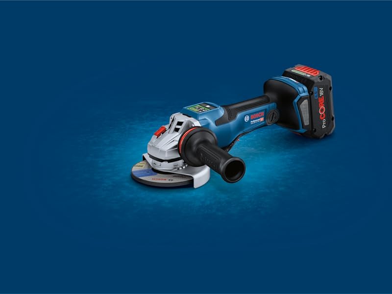 Bosch Professional 18V System BITURBO Cordless Angle Grinder GWS 18V-15 PSC (incl.Aux. Handle ...