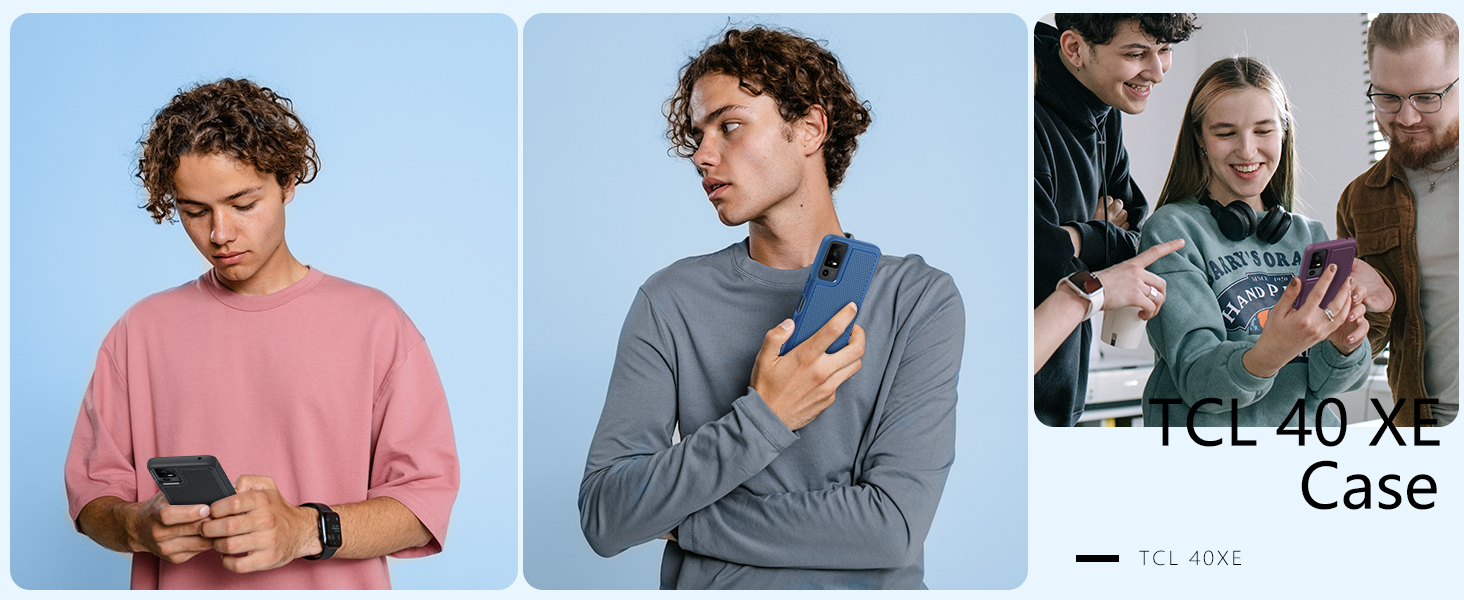 Amazon.com: FNTCASE for TCL 40-XE 5G Case: Dual Layer Matte Textured Phone Case Shockproof ...