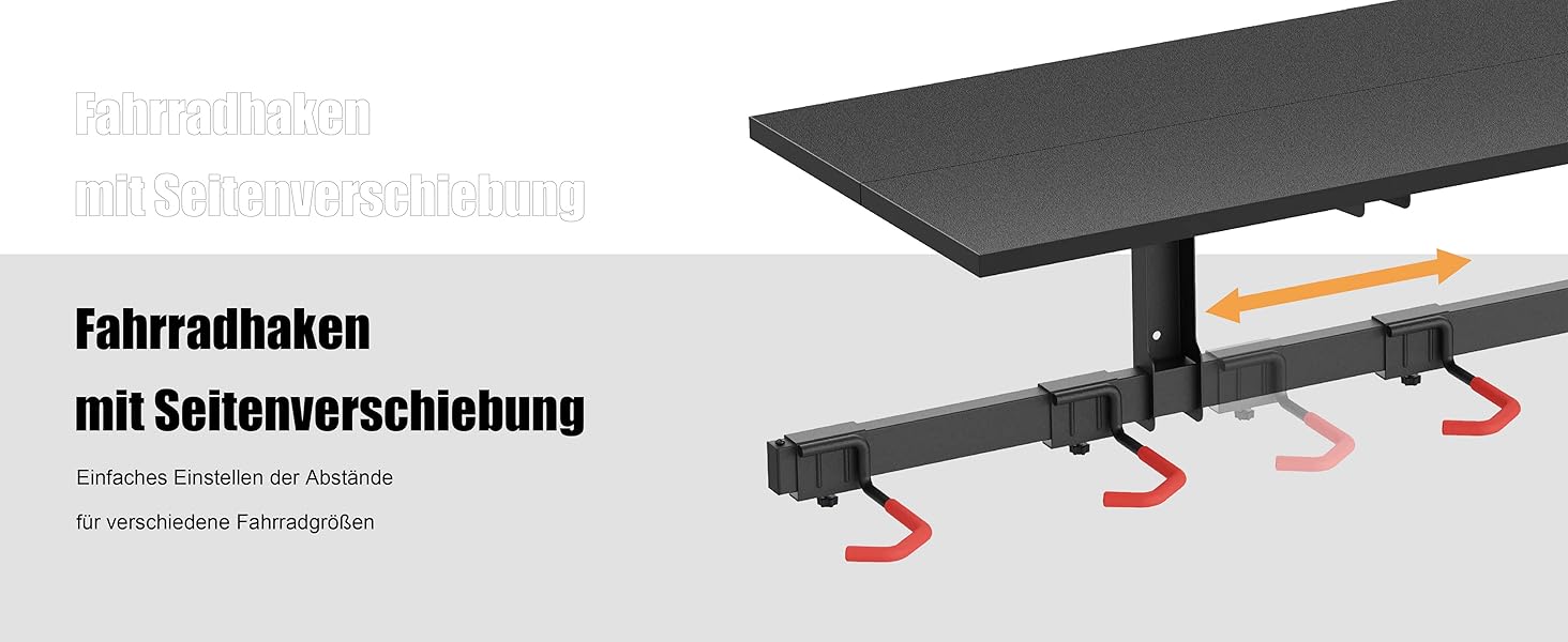 Mimoke Verstellbarer Schwerlast Fahrradwandhalter Platzsparender Fahrradständer mit ...