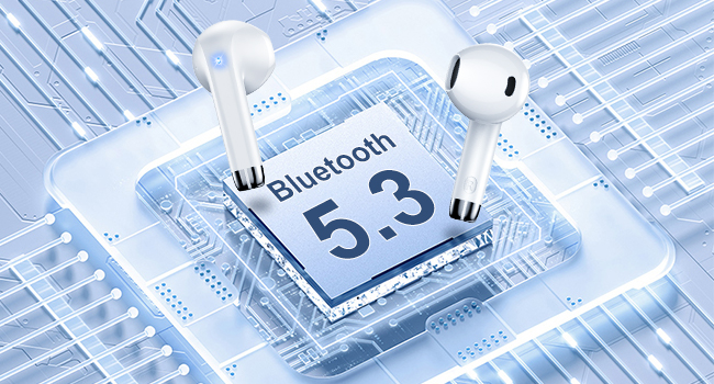 POMUIC Kabellose Bluetooth-Kopfhörer, Bluetooth 5.3 mit ENC Reduzierung ...