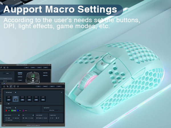 Mua SOLAKAKA SM600 White Wireless Gaming Mouse,8000 DPI Tri-Modes Bluetooth/Type-C wired/2.4G ...