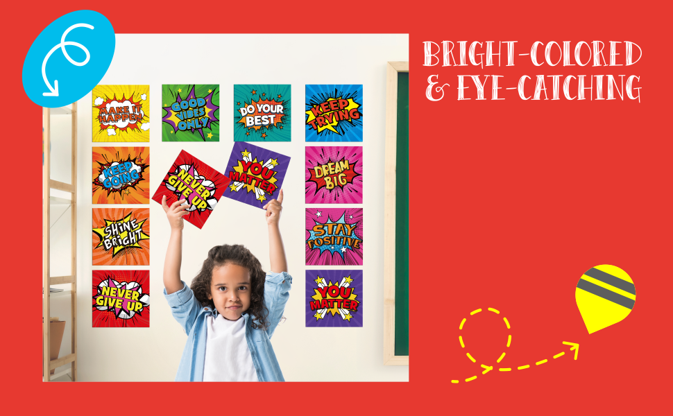 Amazon.com : 60PCS Superhero Motivational Cards, 10 Designs ...