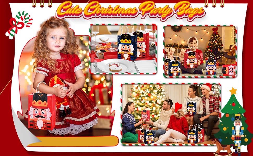 Amazon.com: Funrous 16 Pieces Nutcracker Christmas Gift Bags Nutcracker ...