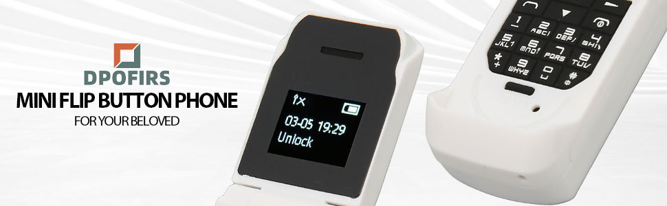 Dpofirs Flip Phone, Seniorenhandy ohne Vertrag, Klapphandy Mobiltelefon mit Großen Tasten, 2G ...