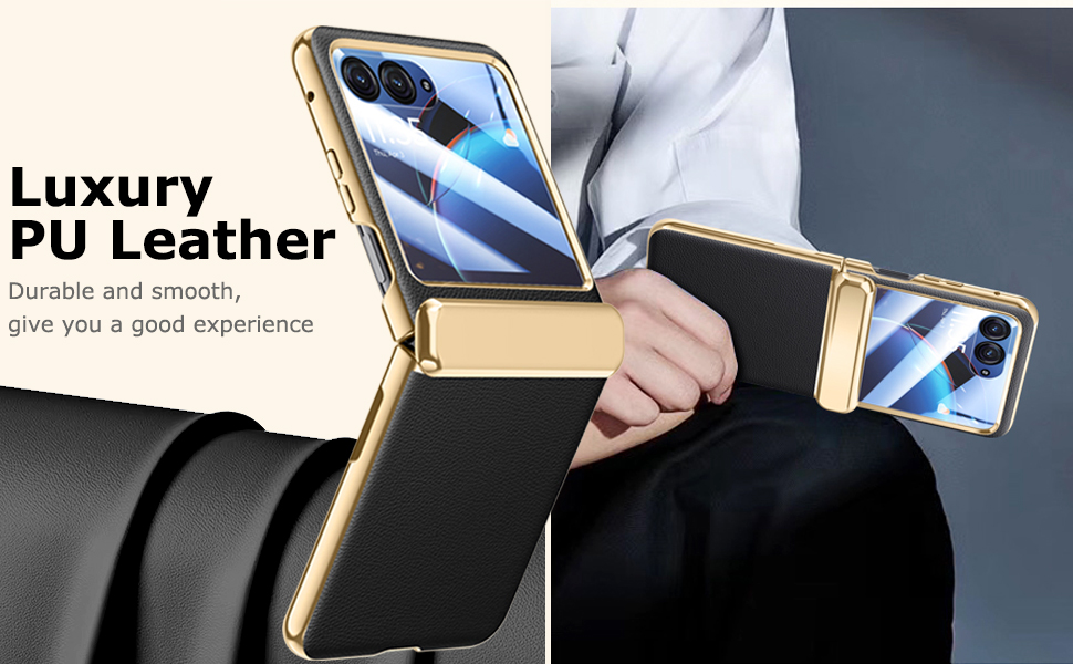 Amazon.com: YQODSZ for Motorola Razr+ Plus 2023 Case with Hinge Protection, Built in Rear Screen ...