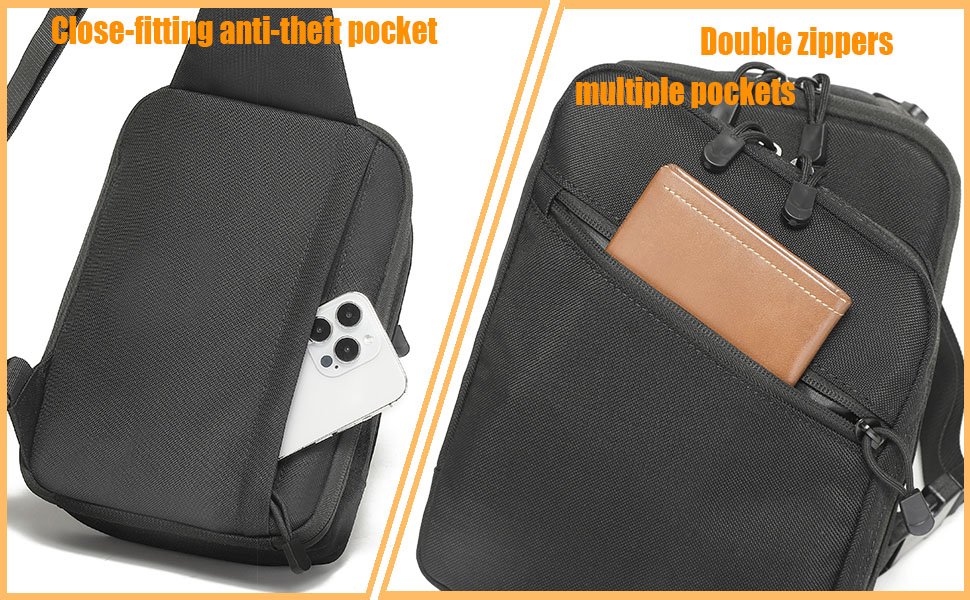 Amazon.com | VTACOUTV Concealed Carry Sling Bag for Men, Small Gun Backpack Chest Daypack EDC ...