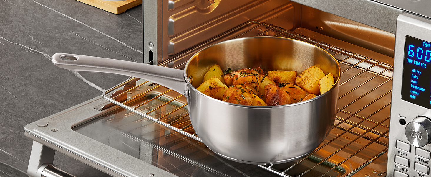 Amazon.com: KOCH SYSTEME CS Stainless Steel Saucepan Set, 1QT & 2QT & 3QT Saucepan Set, Premium ...