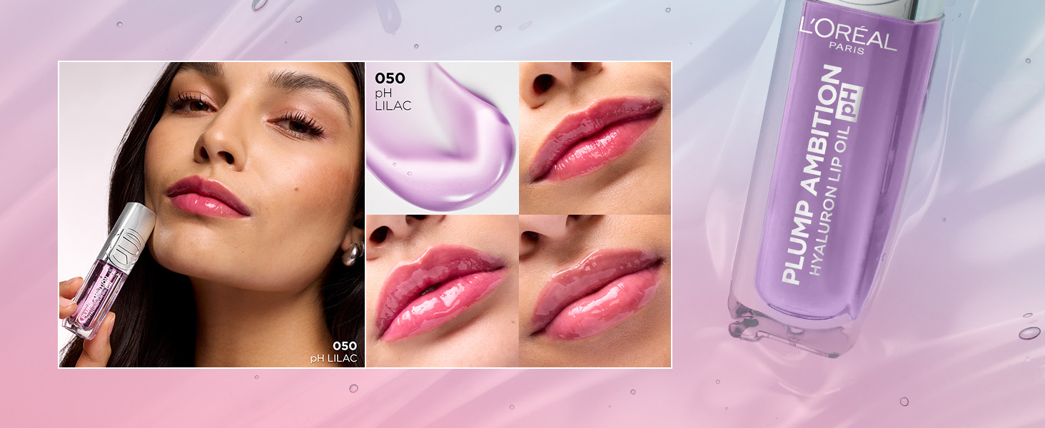 Amazon.com: L'Oreal Paris Plump Ambition pH Hyaluron Lip Oil, Color Shifting Lip Tint with 24HR ...