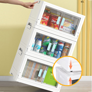 BTGGG 6 Pack Stackable Storage Boxes Large 50L*6 Foldable Collapsible ...