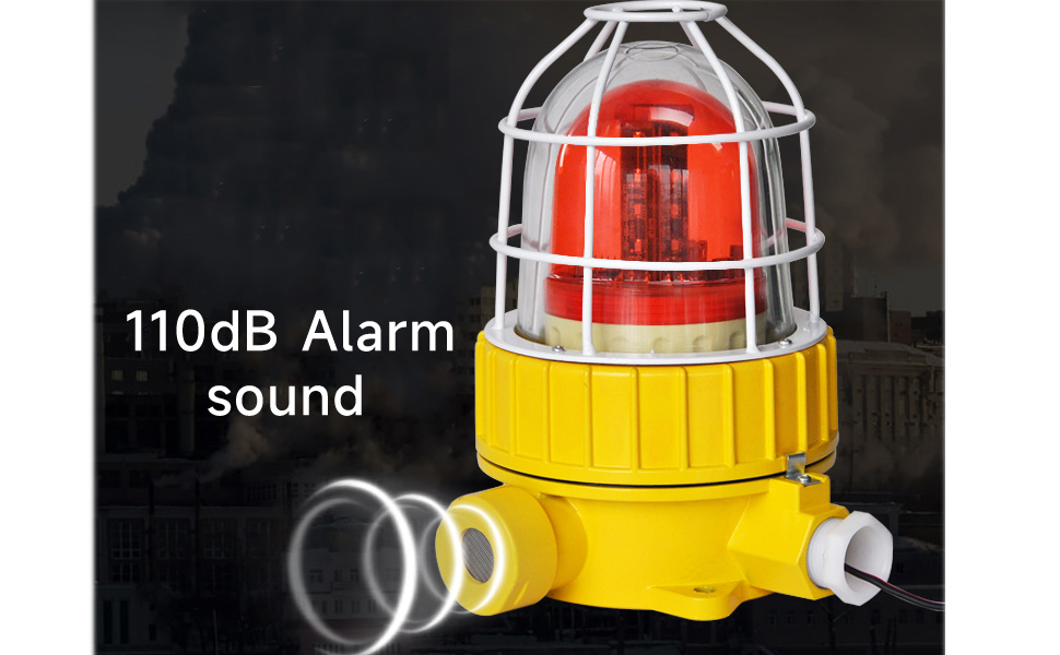 Amazon.com: Y DIANS S Explosion Proof Siren Alarm 110dB Loud Hore IP66 Waterproof Amber LED ...