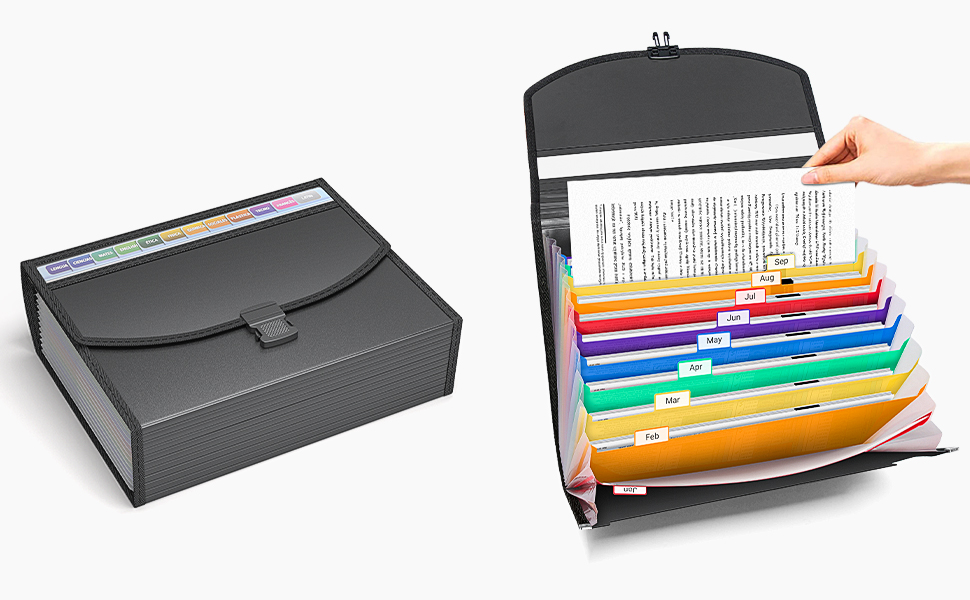 Amazon.com : TOPCJ Expanding File Folder/Accordion File Organizer/Portable Filing Folders,13 ...