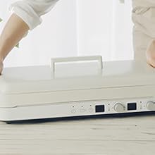 Amazon | アビテラックス IHコンロ ホットプレート 2WAY IH調理器 AIH-HP 国内メーカー IHクッキングヒーター 1200W 700W 2口 ナノセラミック コンパクト ...