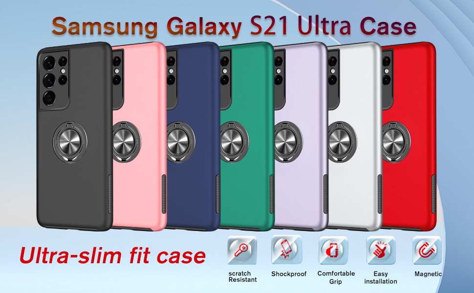 Amazon.com: AKINIK for Samsung Galaxy S21 Ultra Case, with Self Healing Flexible TPU Screen ...