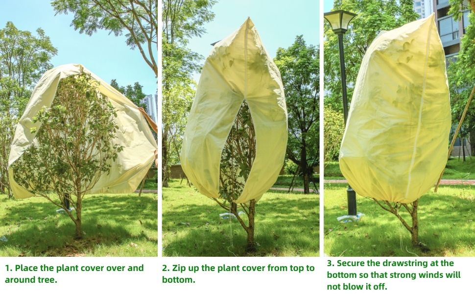 DAYGOS Large Plant Frost Protection Covers, 2.4m x 2m 80GSM Thicken ...