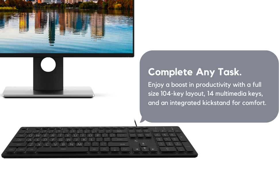 X9 Performance Large Key Keyboard Backlit - Easy to See and Type - Lar ...