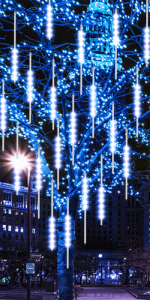 Number-one Meteor Shower Lights, LED Falling Rain Lights 30cm 8 Tube ...