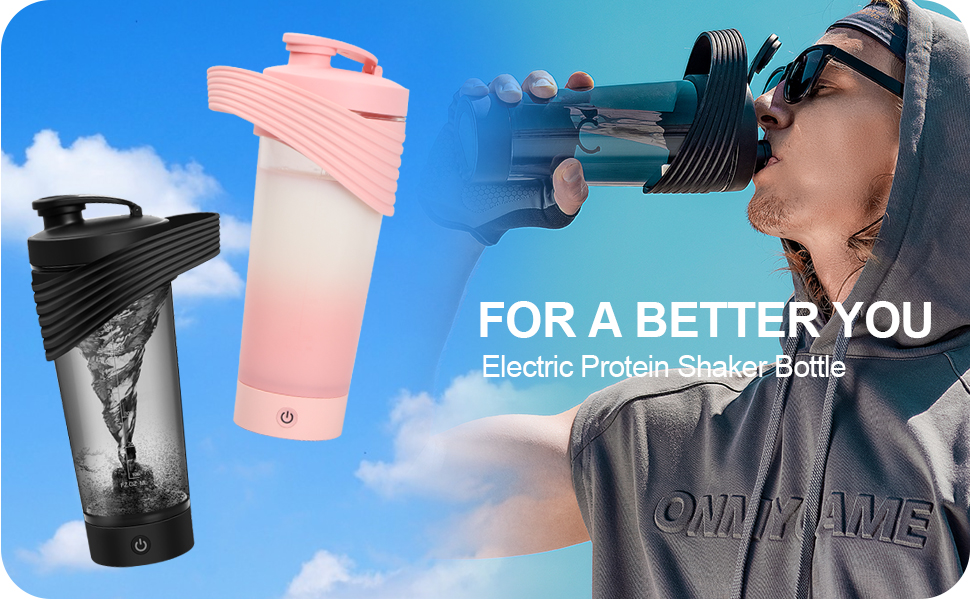 Elektrische Protein Shaker Flasche, 800 ml USB wiederaufladbare elektrische Mixer Flaschen ...