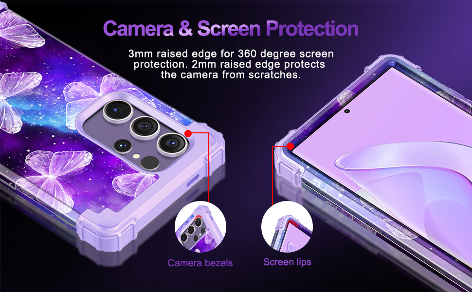 Amazon.com: Casetego Compatible with Galaxy S24 Ultra 5G Case,Three Layer Heavy Duty Sturdy ...