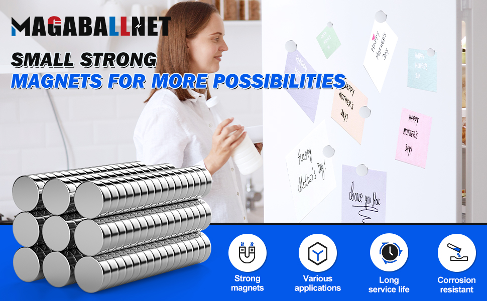 120 Small Strong Magnets - 6/8/10 x 2mm - Small Fridge Magnets - Strong Magnets for Whiteboards ...