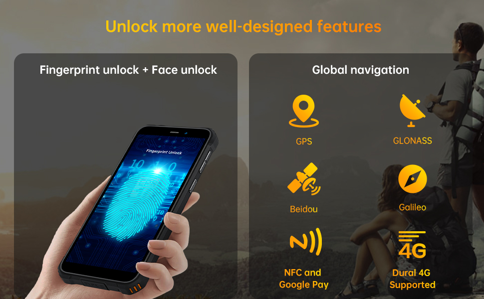 OUKITEL Android 12 Rugged Smartphone WP20 PRO, 20MP Dual Camera IP68 Waterproof Mobile Phone ...