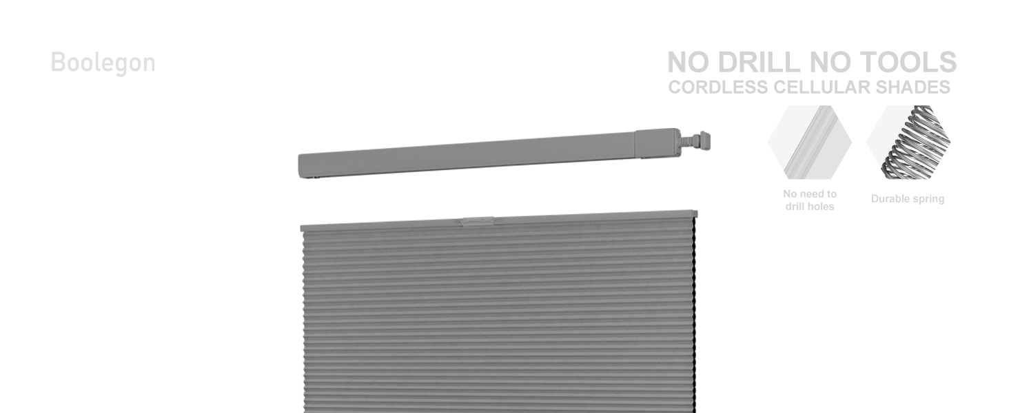 Amazon.com: Boolegon No Drill No Tools Cellular Shades Top Down Bottom ...