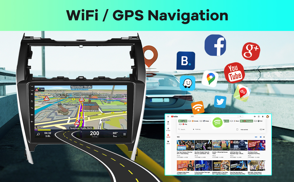 Amazon.com: Car Radio for Toyota Camry 2012 Camry 2013 Camry 2014 Android Car Stereo with GPS ...