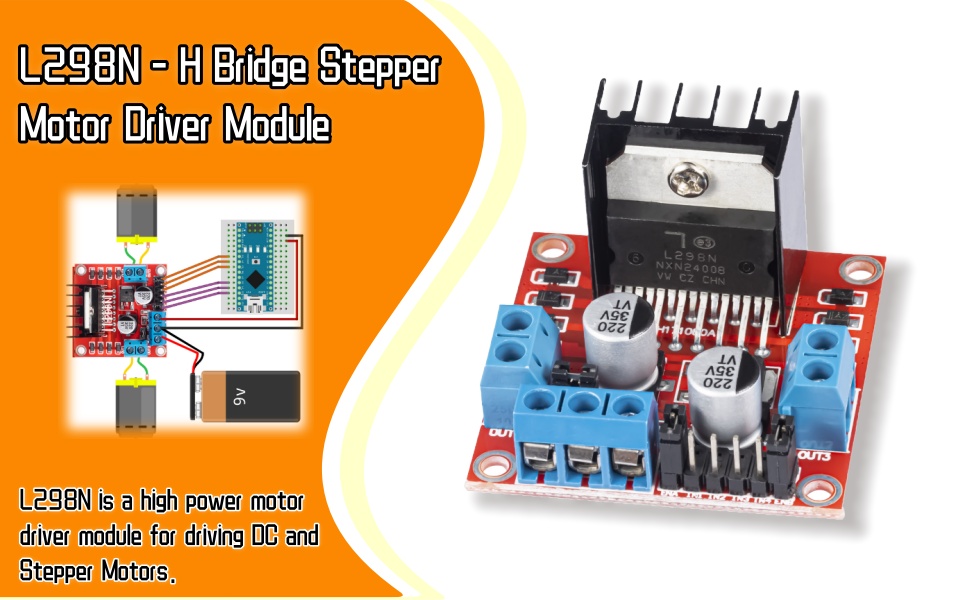 Amazon.com: JTAREA L298N H Bridge Stepper Motor Driver Module DC Motors ...