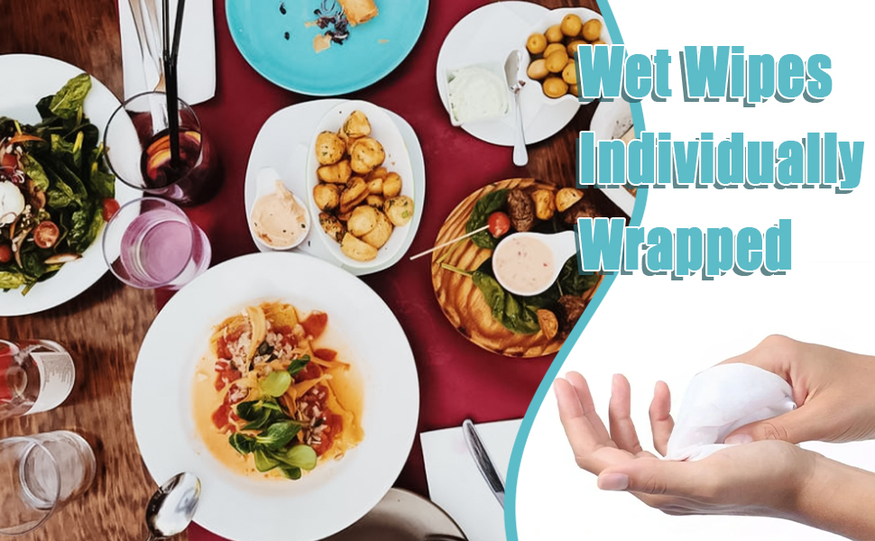 Amazon.com: Etenpo Wet Napkins Individually Wrapped,Hand Wipes Individually Wrapped 200 Pack ...