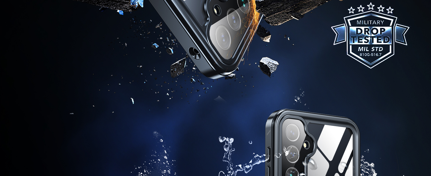 ANTSHARE for Samsung Galaxy A55 5G Case, IP68 Waterproof A55 5G Phone Case with Built-in Screen ...