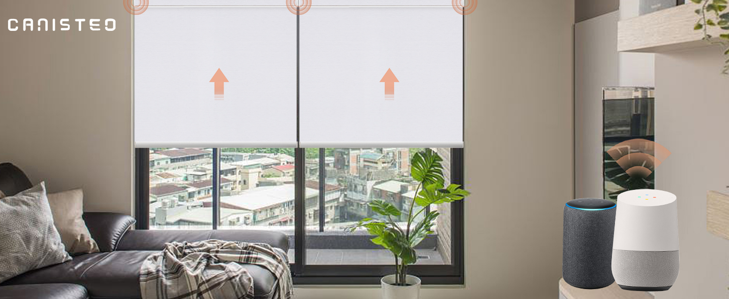 Amazon.com: Motorized Blinds with Remote: Canisteo Battery Powered Control Electric Smart Roller ...