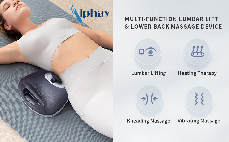 Amazon.com: ALPHAY Multifunctional Lumbar Traction Device with Dynamic Lumbar Stretching & Knead ...