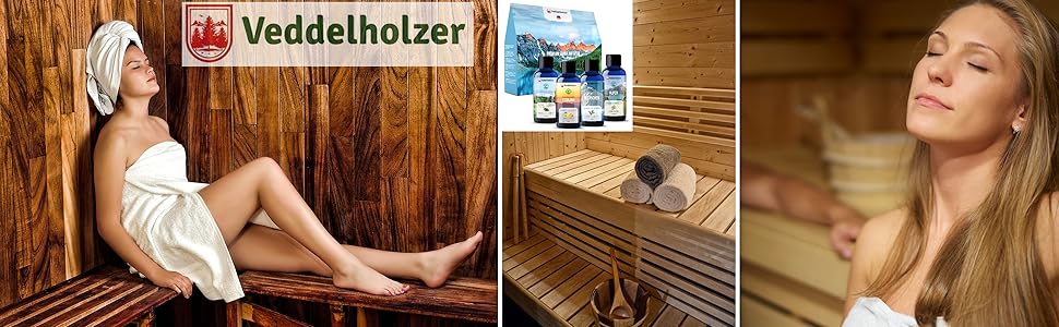 Veddelholzer BIO Saunaaufguss aus 100% naturreinen ätherischen Ölen 4 x 100 ml verschiedene ...