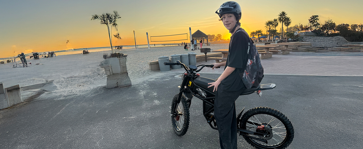 Riding'times GT73 Electric Dirt Bike for Adults | 2000W Electric Bike with 1747Wh Dual Battery ...