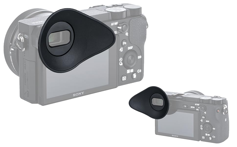 Amazon.com : JJC ES-A6500 Large Eyecup Eyepiece for a6500 a6400 a6600, Ergonomic Oval Shape Soft ...