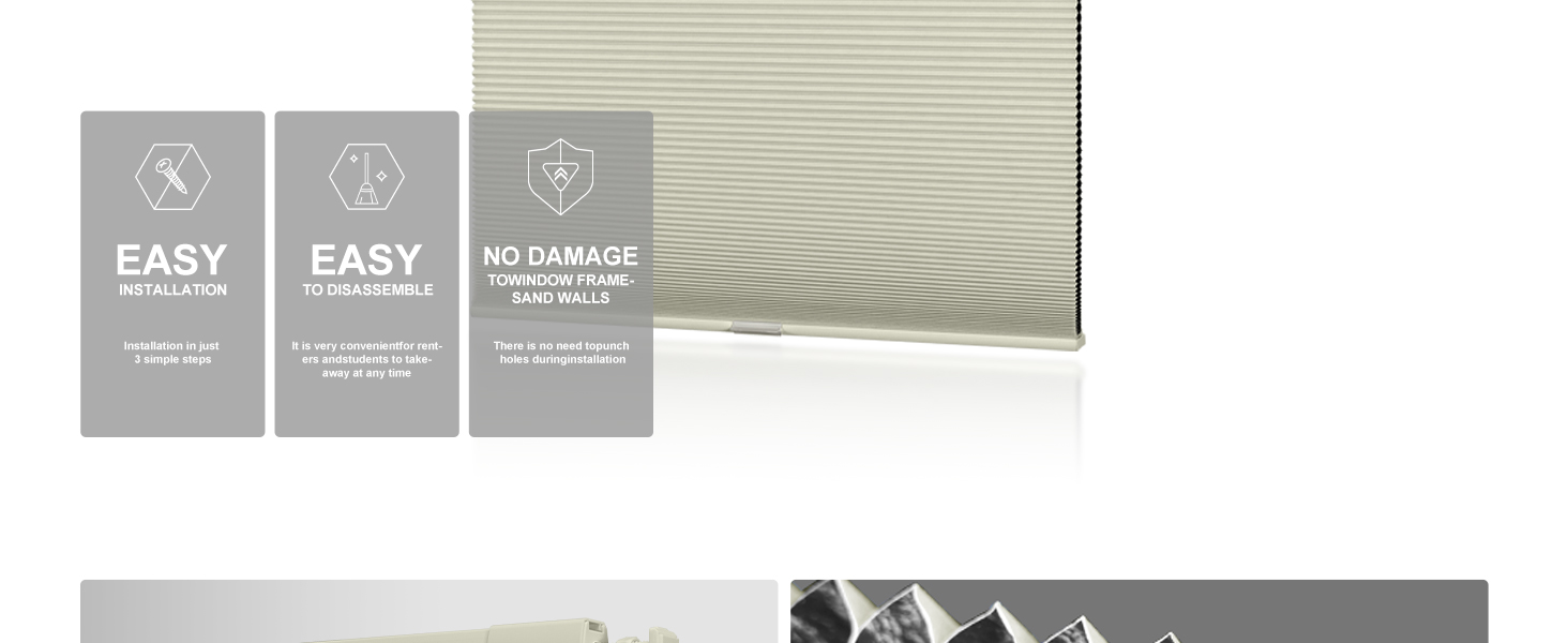 Amazon.com: Boolegon No Drill No Tools Cellular Shades Top Down Bottom Up Honeycomb Blinds ...