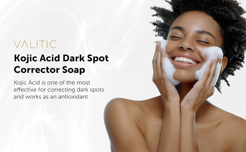 Amazon.com: VALITIC Kojic Acid and Turmeric Dark Spot Corrector Soap – Skin Care Cleansing Duo ...