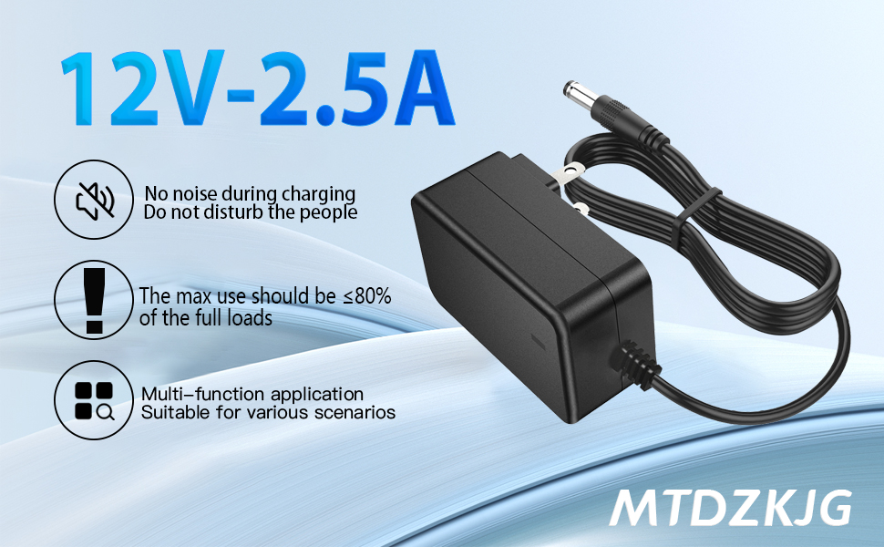 Adaptador de fuente de alimentación CC de 12 V, 2.5 A, 100 V, 240 V CA a CC, 12 V, 2.5 amperios ...