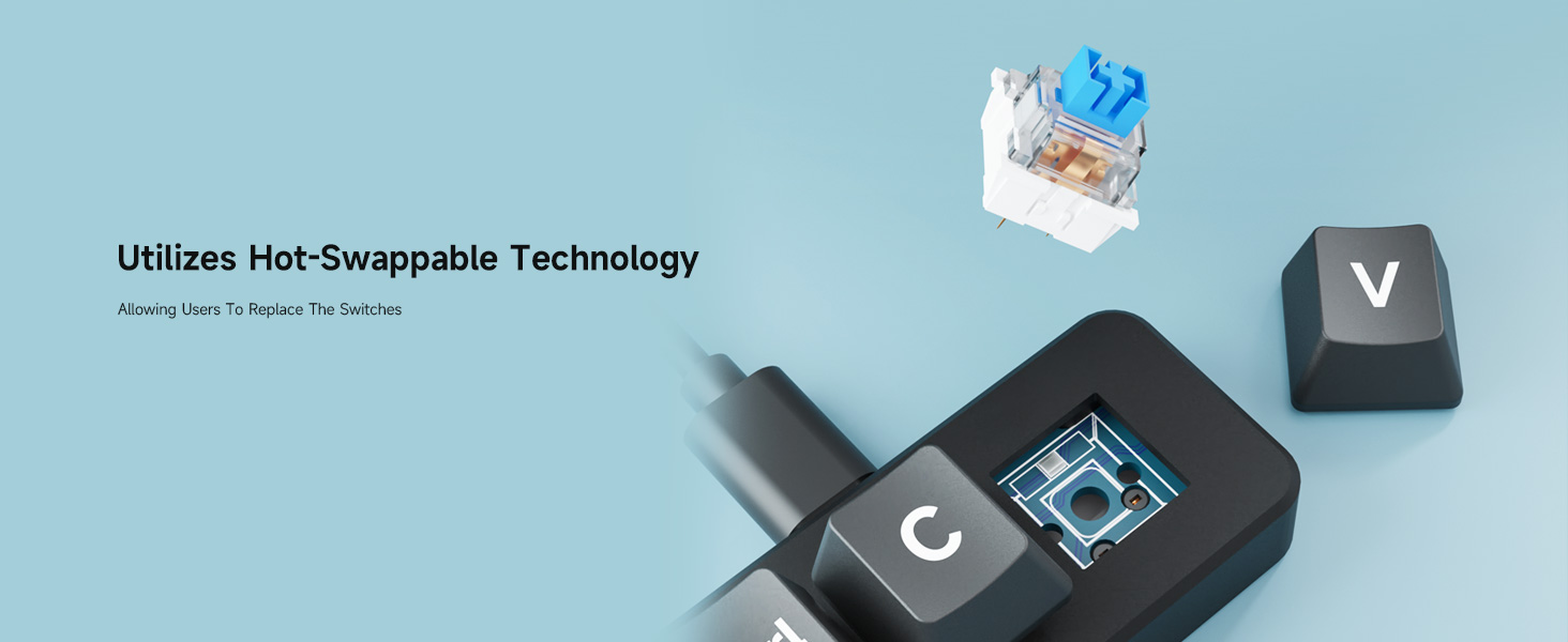 Amazon.com: Waveshare Ctrl C/V Shortcut Keyboard for Programmers, 3-Key ...